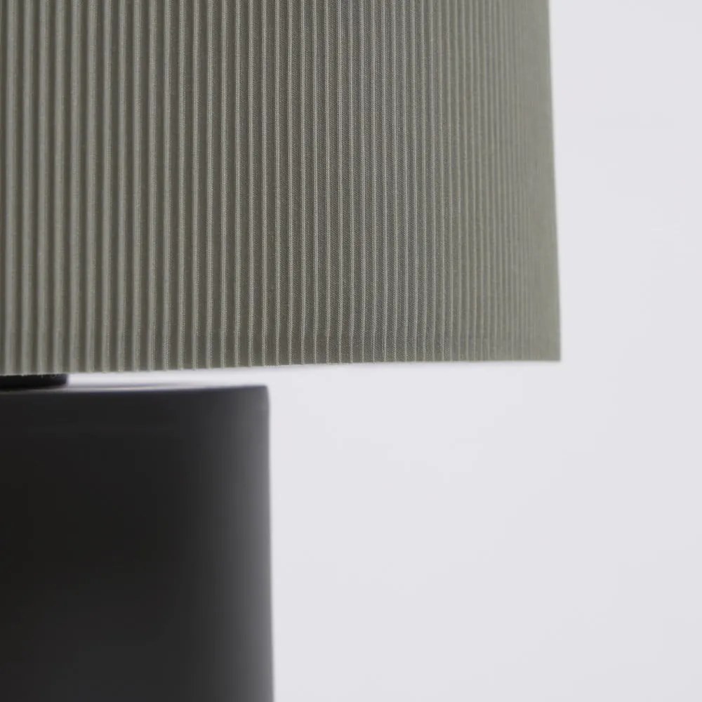 Černo-šedá stolní lampa s kovovým stínidlem (výška 50 cm) Domicina – Kave Home
