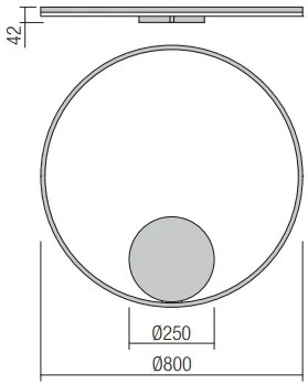 Redo group Redo Orbit indirect, nástěnné/stropní kruhové svítidlo, 55W LED 3000K stmívatelné TRIAC, černá, prům. 80cm
