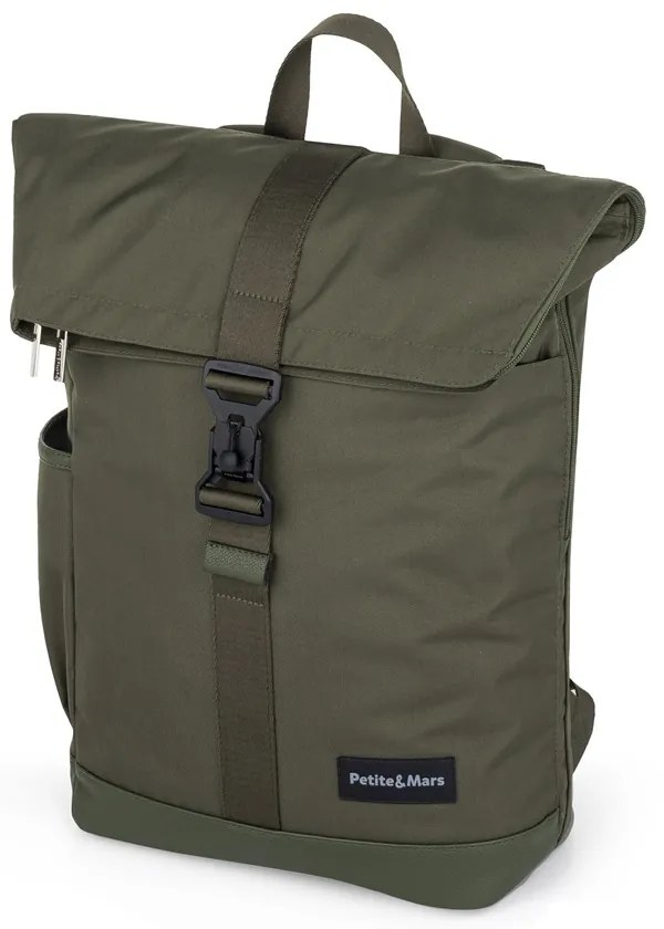 PETITE&MARS Batoh přebalovací na kočárek Jackob Military Green