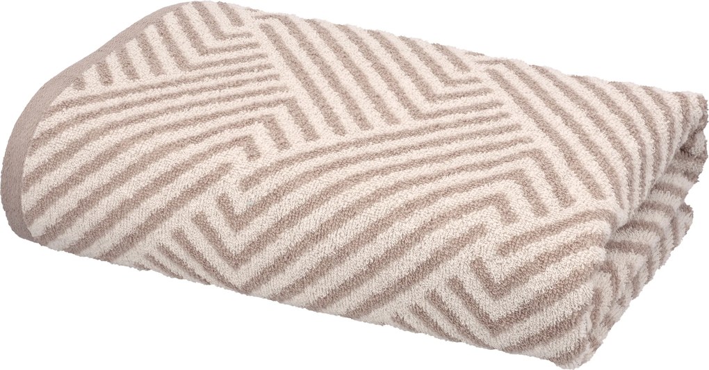 Livarno® Froté osuška, 70 x 140 cm, 500 g/m² (vzorovaná/béžová)