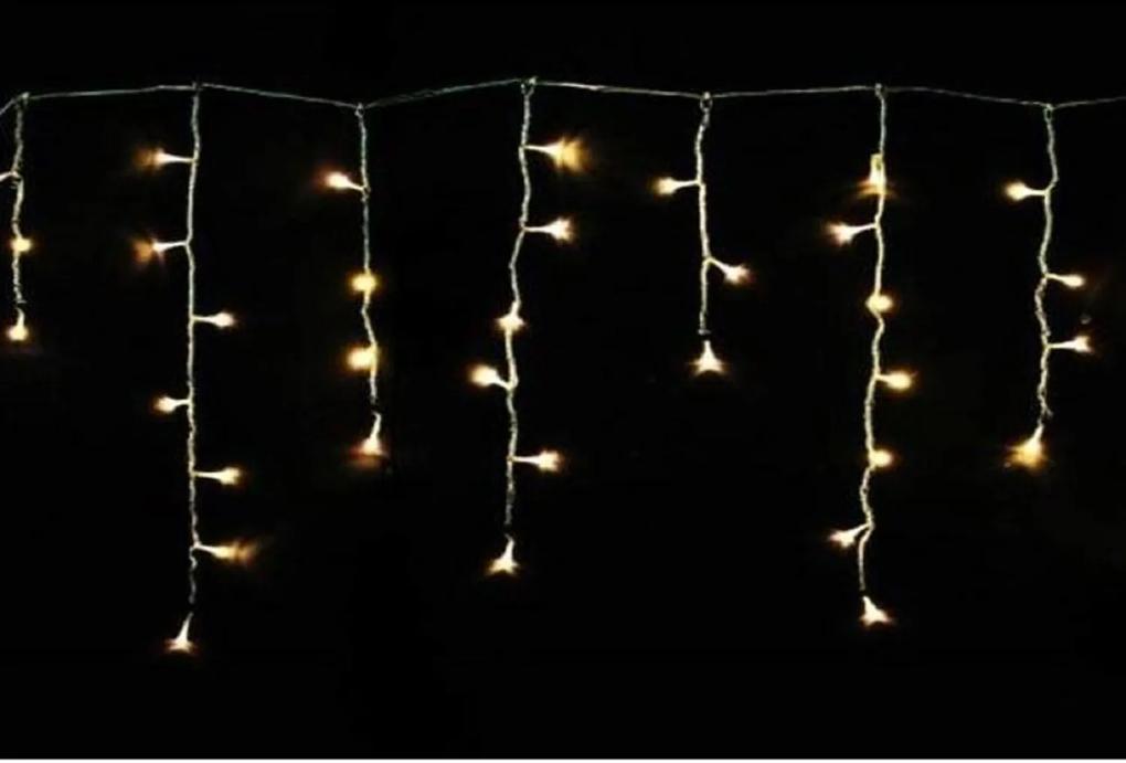 Venkovní LED vánoční závěs - teplá bílá, s 8 programy, různé délky na výběr Délka světelné části + délka přívodního kabelu a počet LED: 40m+5m, 1800 …