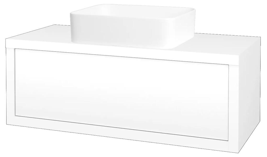 Dřevojas Koupelnová skříň STORM SZZ 100 (umyvadlo Joy) Varianta: D17 Colorado / L01 Bílá vysoký lesk