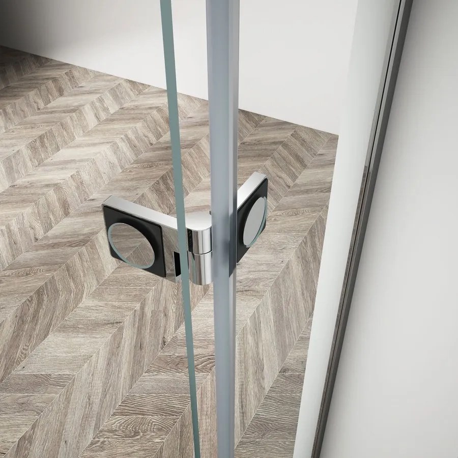 Gelco Trinity Chrom čtvercový sprchový kout 100 x 100 x 200 cm otevírací aluchrom sklo čiré GT2210-10C-CH