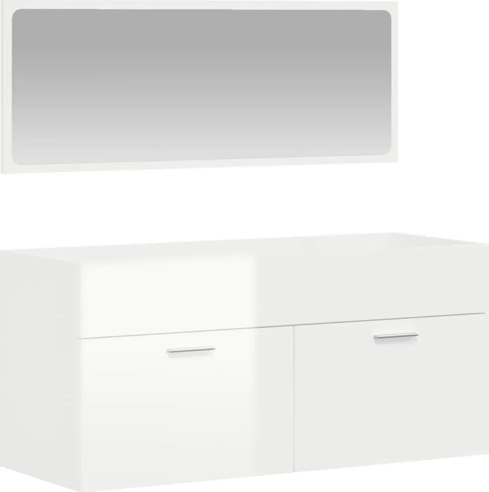 vidaXL Koupelnová skříňka se zrcadlem kompozitní dřevo [833888] Barva: Betonová šedá