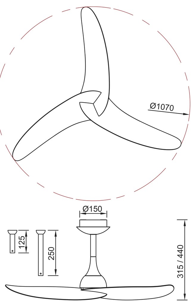 Mantra 9042 Ipanema III, lopatkový ventilátor s dálk. ovladačem, bílá/dřevěná, průměr 107cm