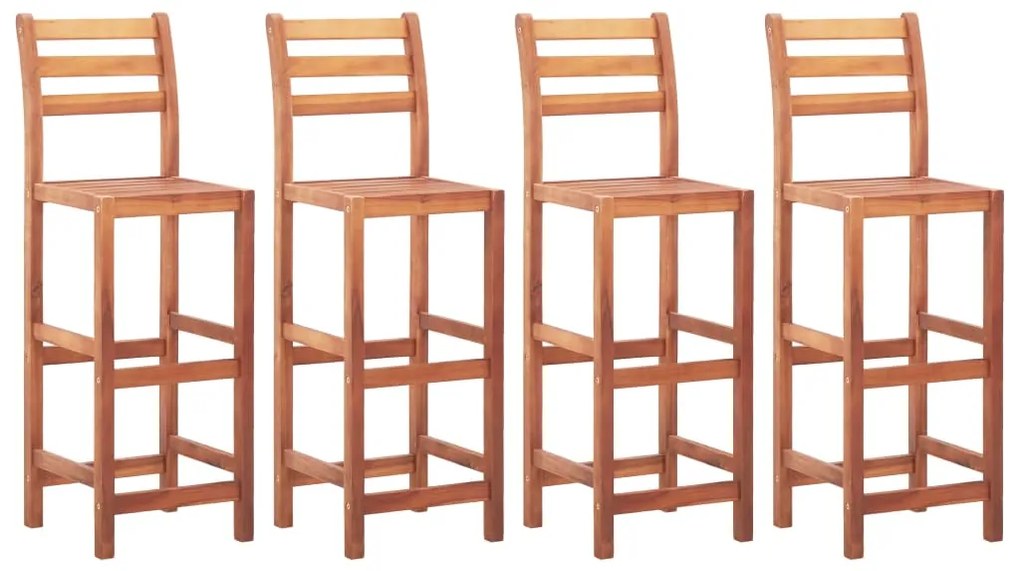 46315 vidaXL Barové židle 4 ks masivní akáciové dřevo