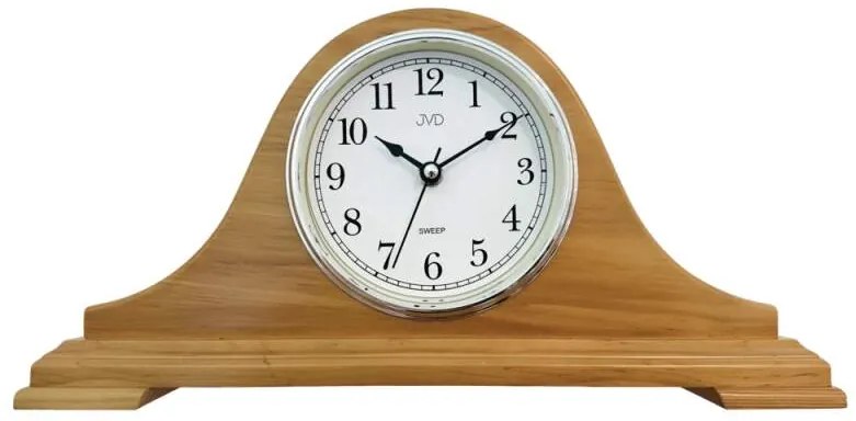 JVD Netikající tiché dřevěné stolní hodiny JVD HS3290/68