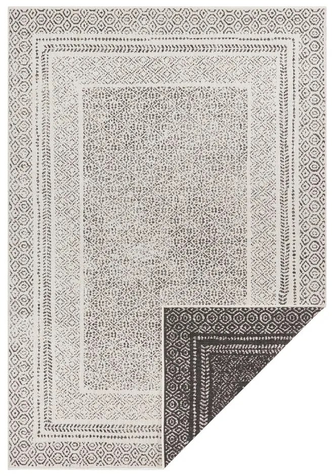 Černo-bílý venkovní koberec Ragami Berlin, 160 x 230 cm