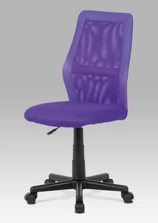 Autronic - Kancelářská židle, fialová MESH + ekokůže, výšk. nast., kříž plast černý - KA-V101 PUR