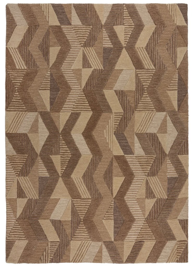 Flair Rugs, Kusový koberec Moda Asher Natural, 120x170, hnědá, chodba / předsíň