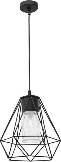 NV 870445 Venkovní závěsné svítidlo ISIDORA černý litý hliník čiré sklo E27 1x12W 220-240V IP54 bez žárovky - NOVA LUCE