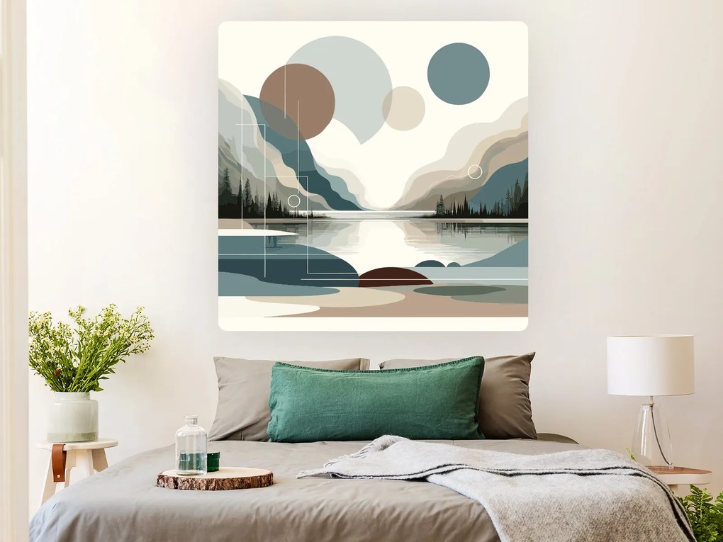 Nordic koláž samolepka na zeď šíře 45 cm