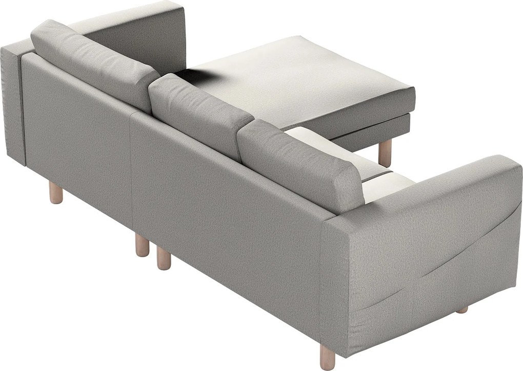 Potah na pohovku IKEA Norsborg 3-místná se šezlongem barva šedá látka pletený vzor