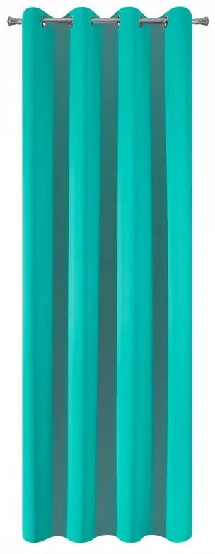 Dekorační závěs s kroužky "BLACKOUT" zatemňující SIERRA 135x250 cm, tyrkysová, (cena za 1 kus) MyBestHome