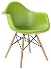 Designová židle DAW, zelená (Buk)
