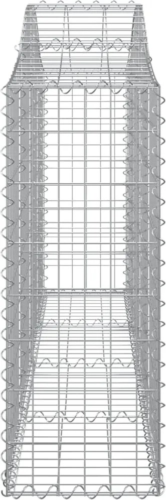 Klenuté gabionové koše 13ks 200x30x80/100 cm pozinkované železo 3145420