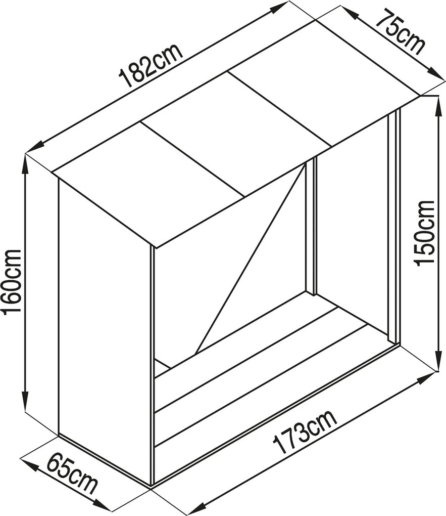 Přístřešek na dřevo G21 WOH 136 zelený 63900491