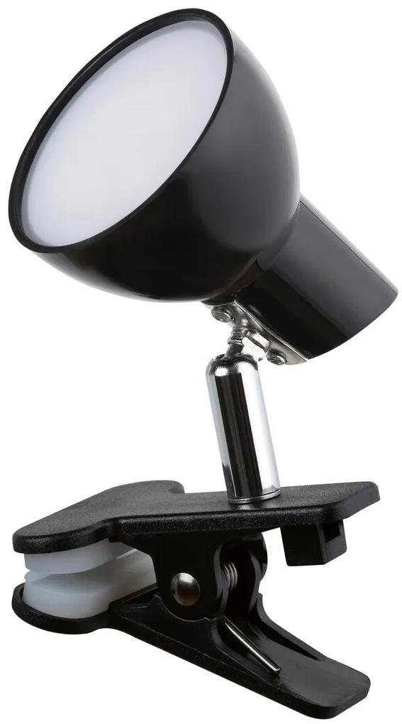 Rabalux NOAH LED lampička s klipem 5W | 360lm | 3000K - černá