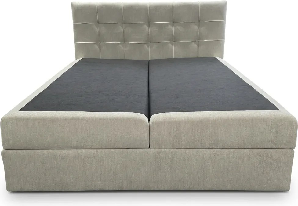 Čalouněná postel boxspring DIRELIS VIBE 140x200 cm krémová Matrace: Matrace Bonell pružinová