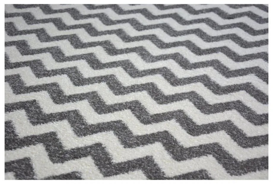 Kusový koberec Nero šedobílý kruh 100cm