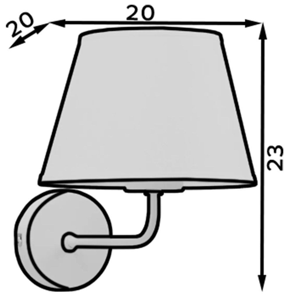 Eltap Moderní nástěnná lampička Vespillo 1A, 20x20x23cm bílá