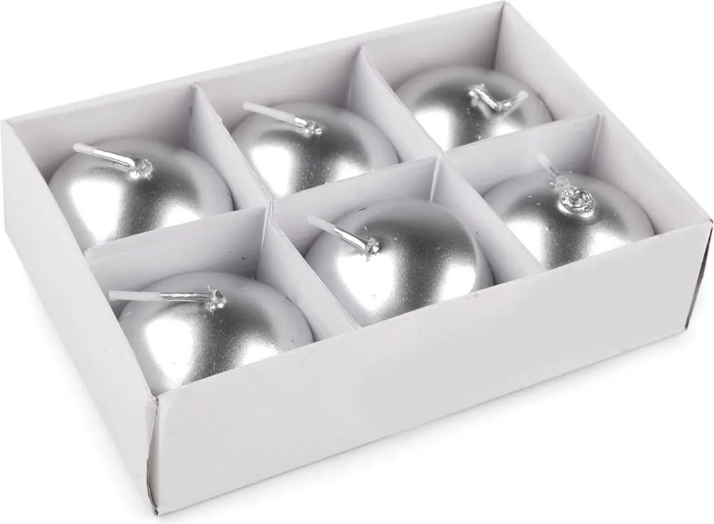 LADO Plovoucí svíčky Ø4,5 cm Varianta: 3 stříbrná perleť, Balení: 6 ks