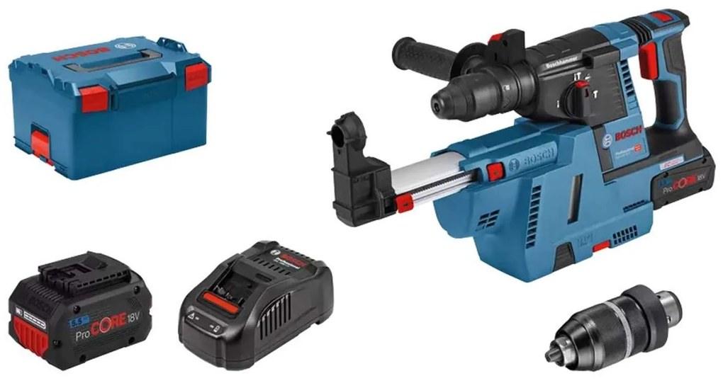 Bosch - 18V AKU vrtací kladivo, 2x aku 6,0 Ah ProCORE, nabíječka 061191000G
