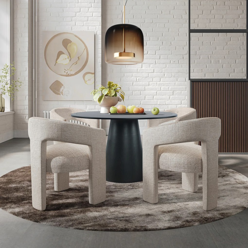 Designové čalouněné jídelní křeslo Leith bílé - výběr z 18 provedení