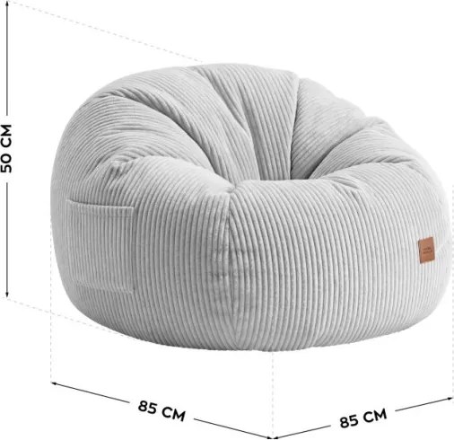 Sedací pytel s podnožkou COMFY 3.0 šedý