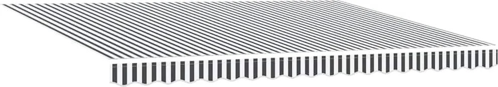 Zatahovací markýza antracitová a bílá 4,5 x 3 m textil a hliník 3216111
