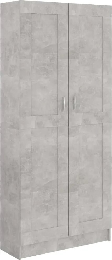 vidaXL Knihovna 82,5x30,5x185,5 cm dřevotříska [802736] Barva: Betonová šedá