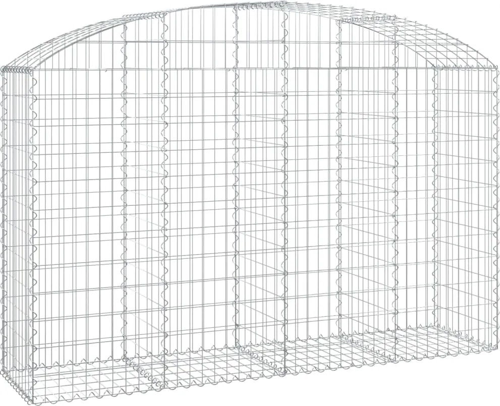 Klenutý gabionový koš 200 x 50 x 120/140 cm pozinkované železo 153476