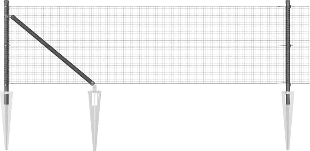 Svařované drátěné ploty s hroty 25 x 0,6 m Ocel potažená PVC 3352191