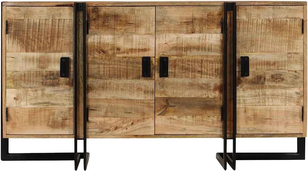 Příborník z masivního mangovníkového dřeva 150 x 40 x 80 cm 246024