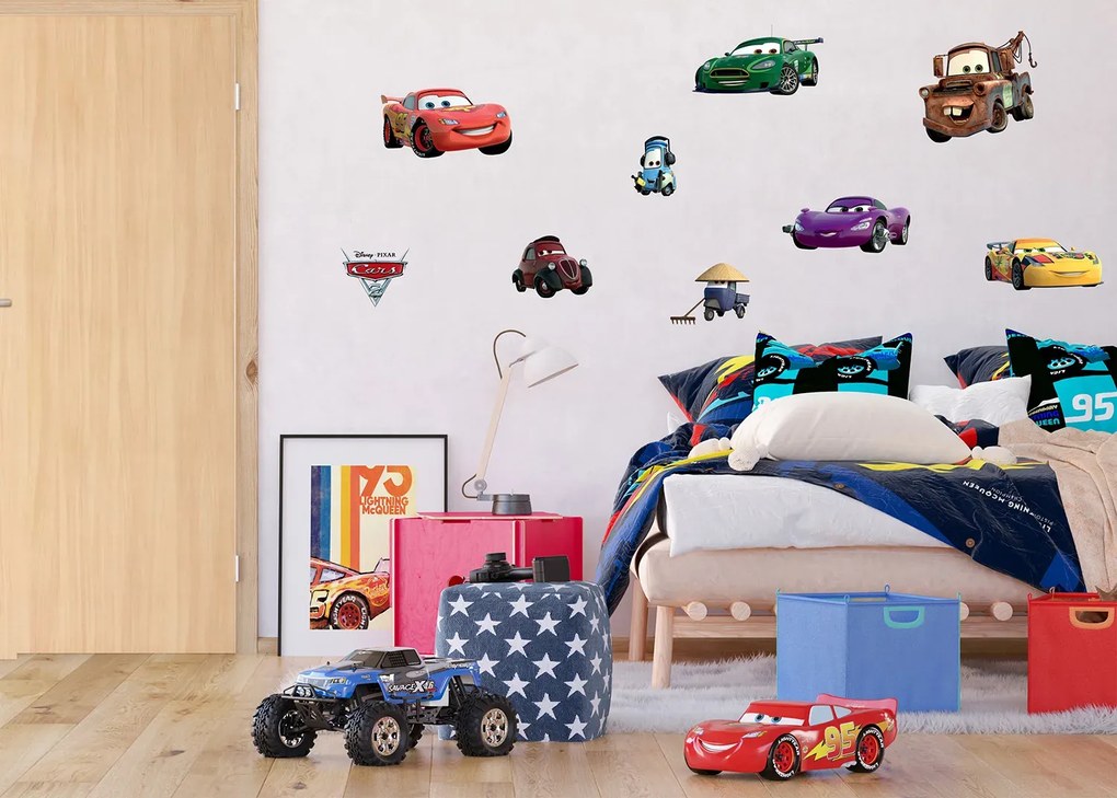 Dětská samolepka na zeď Disney Auta McQueen a Mater | 65 x 85 cm | DDK887