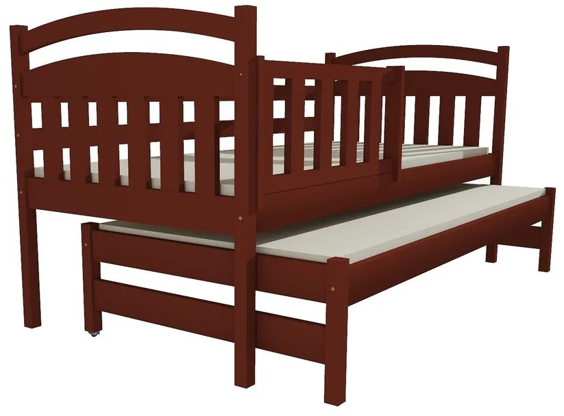 Vomaks Dětská postel s výsuvnou přistýlkou DPV 008 90 x 190 cm moření olše