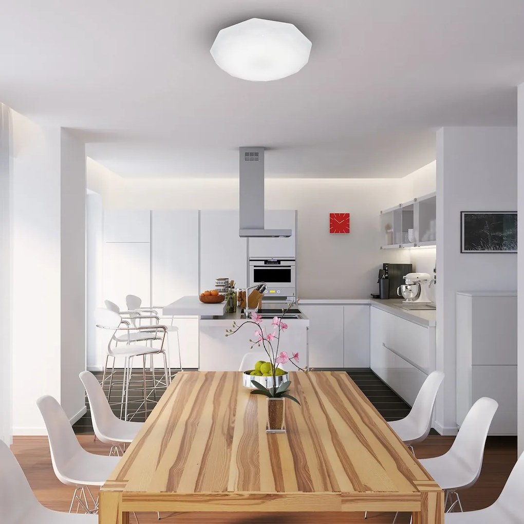 Stropní LED svítidlo Hex, 1x LED 24w, 4000k, (fi 50 cm), w