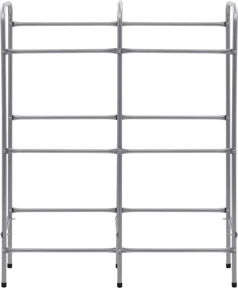 Skladový regál na 6 přepravek stříbrný 96 x 33 x 116 cm ocel 285213