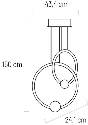 Klausen 142039 - LED Stmívatelný lustr na lanku LIV LED/50W/230V černá + DO