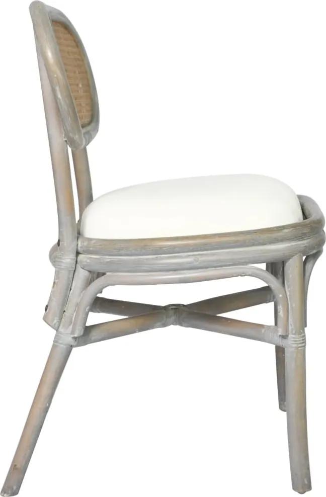 vidaXL Jídelní židle 4 ks plátno [3071721] Barva: Šedá