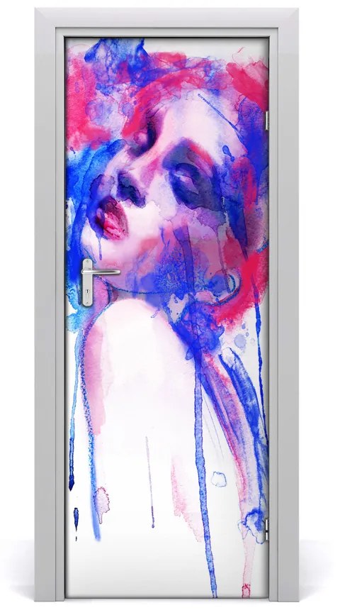 Samolepící fototapeta na dveře Abstrakce žena 95x205 cm