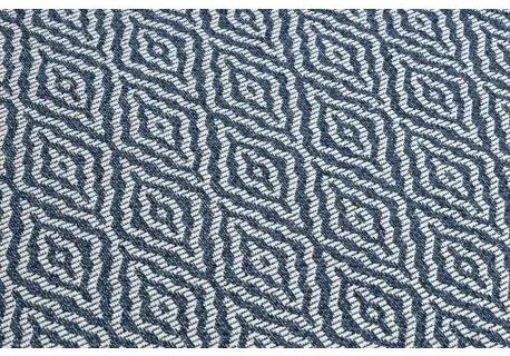Ekologický koberec CASA, EKO SISAL Boho, Diamanty 22084 tmavě modrá / velikost 192x290 cm | krásné koberce cz