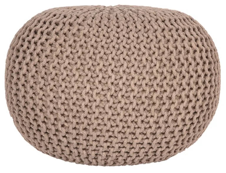 LABEL51 pletený puf GEBREID béžový M Color: Beige SH-24.047