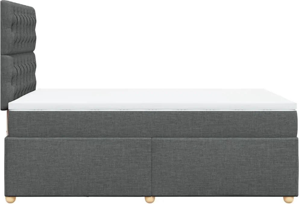 Box spring postel s matrací tmavě šedá 120x200 cm textil 3293555