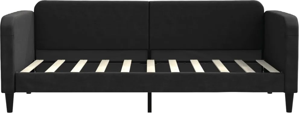Válenda s přistýlkou černá 90 x 190 cm textil 3196828