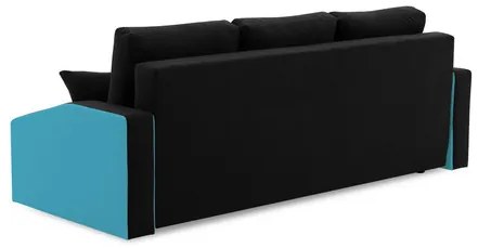 Velká rozkládací pohovka HEWLET PLUS color Černá + tmavě modrá