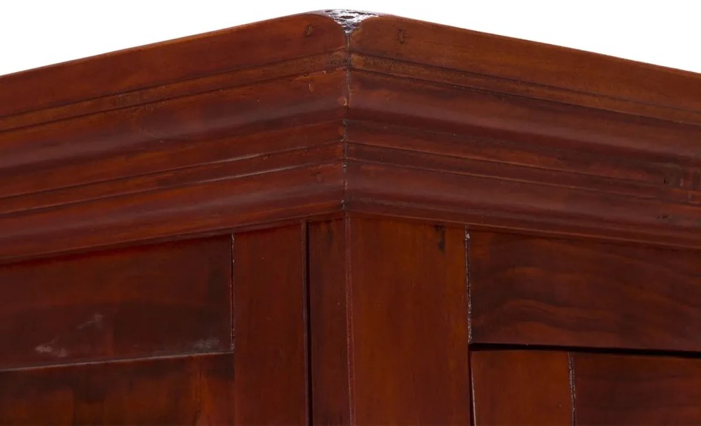 furniture-nabytek.cz - Masivní šatní skříň Catello z borovice, lakovaná, hnědá – 75×44×190 cm