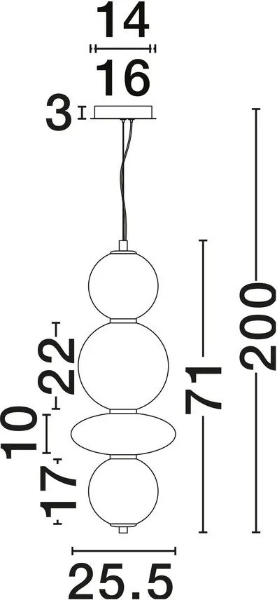 Šedé kovové LED závěsné svítidlo se skleněným stínidlem ø 25,5 cm Navi – Nova Luce