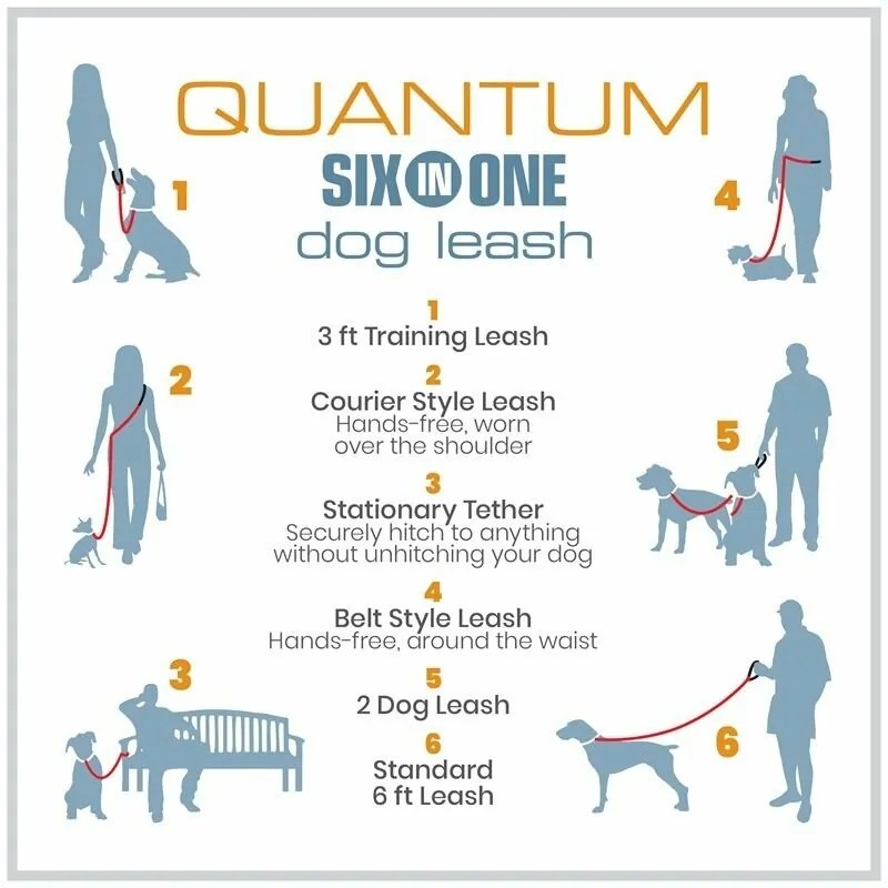 Kurgo® Quantum 2.0 Vodítko pro psy, oranžová