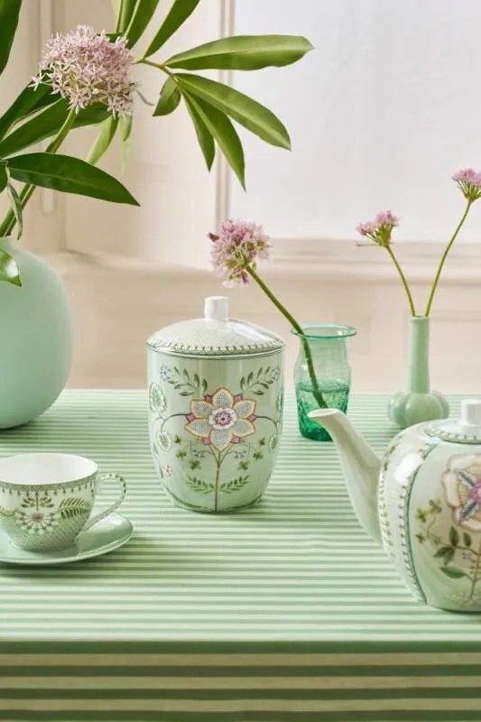 Pip Studio Lily & Lotus skladovací dóza 1,5l, zelená